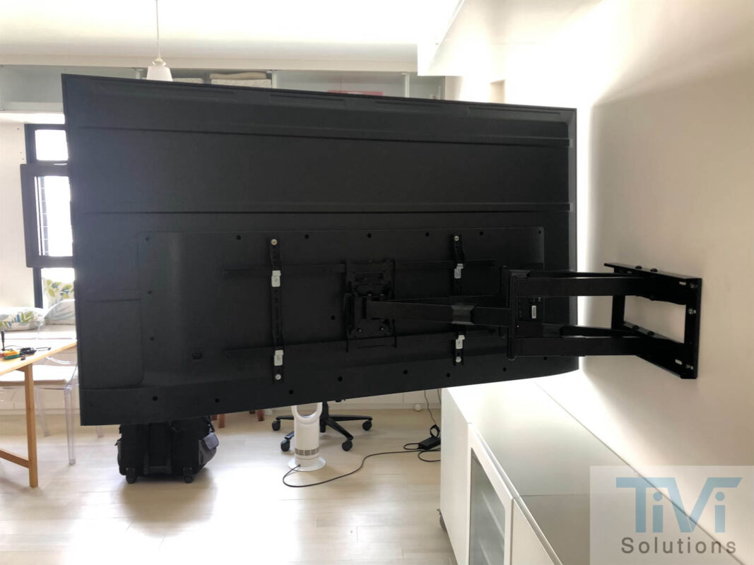 T104 Double arm Super long extension full motion mount for TV 42-75 ...